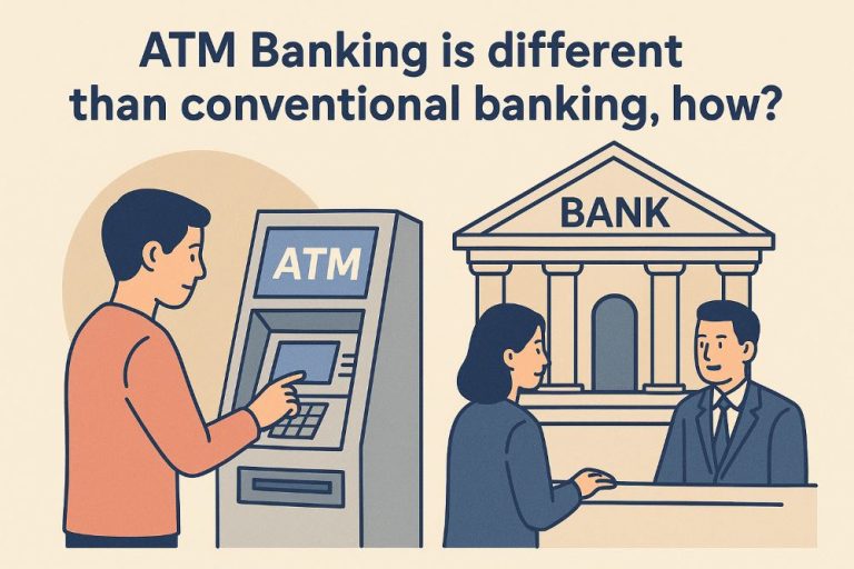 ATM BANKING IS DIFFERENT THAN CONVENTIONAL BANKING, HOW?